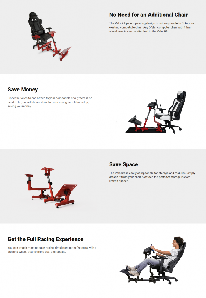 Arozzi Velocità Gaming Racing Simulator Stand - Black | Tech Arc ...