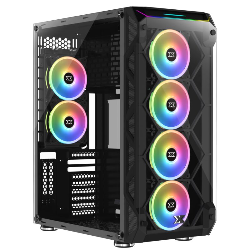 Thunder Black Fox TGC-747 Infinity Micro-Atx ARGB Gaming Case - 3 ARGB ...