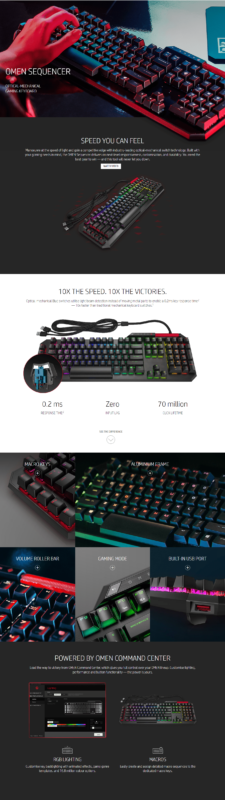 HP Omen Sequencer – Mechanical Gaming Keyboard