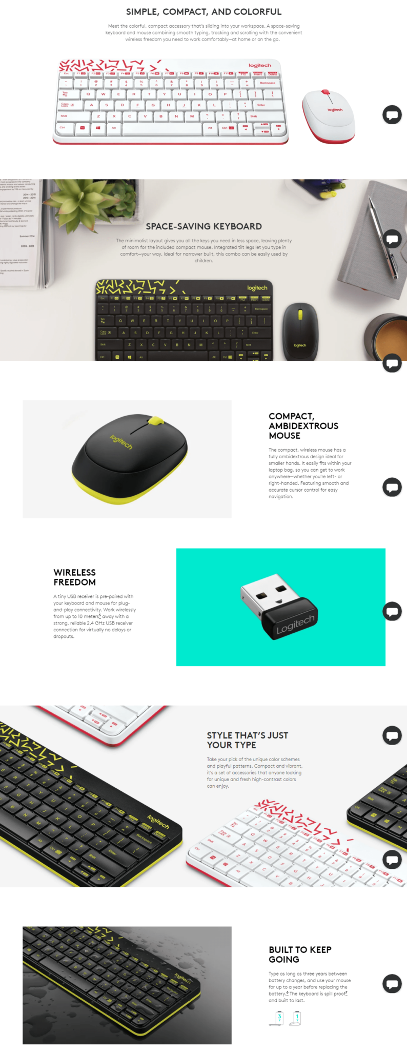 Logitech Mk240 Wireless Keyboard Mouse Combo White Red