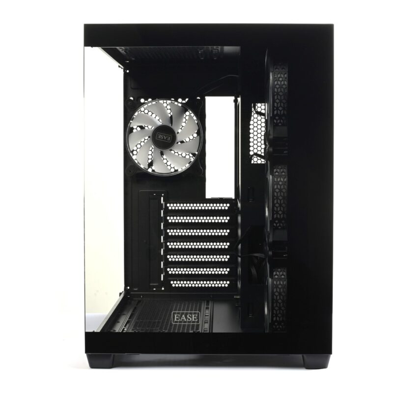 EASE EC124B Tempered Glass Gaming Case-Black - 4 ARGB Fans Pre-Installed