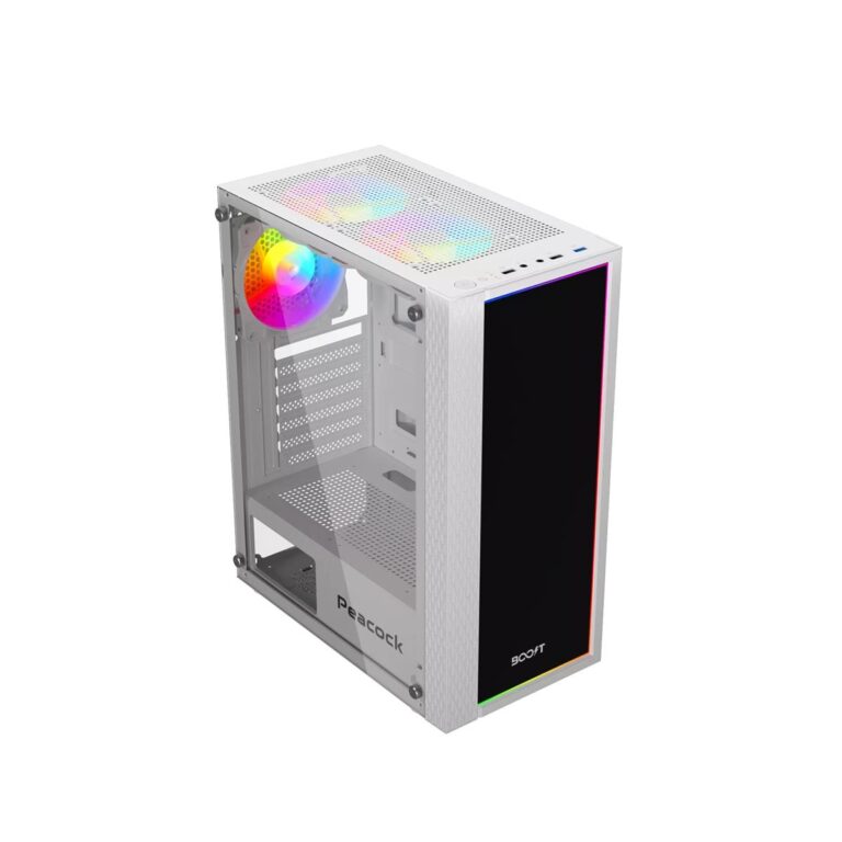 Boost Peacock Mid-Tower ATX Case - White