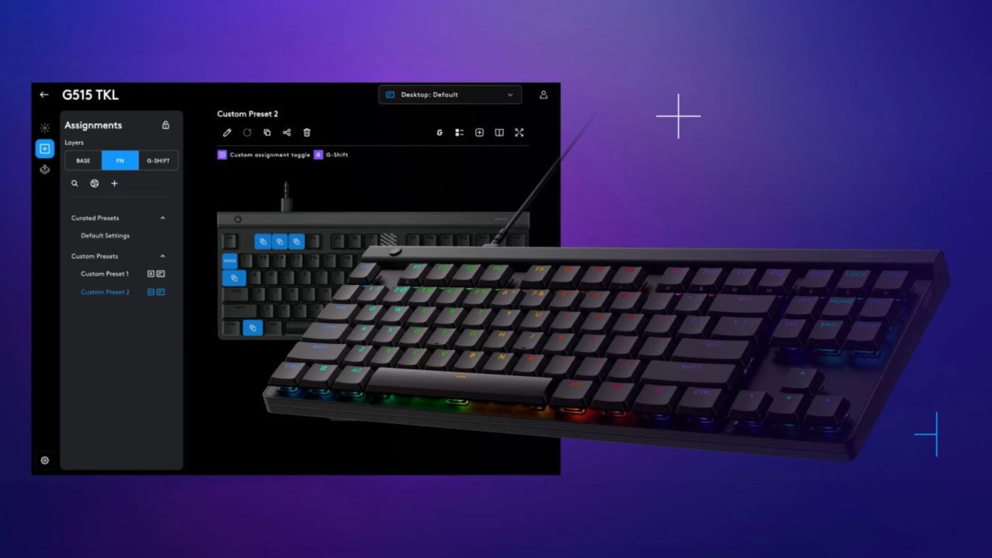 Logitech G515 TKL Low Profile Wired Gaming Keyboard