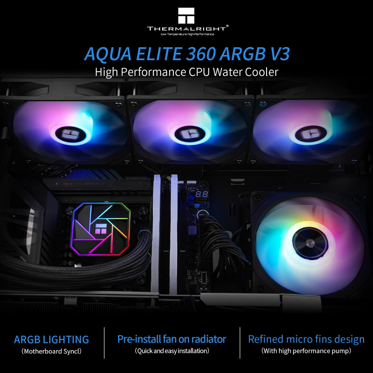 Thermalright Aqua Elite 360 V3 360mm AIO Liquid CPU Cooler