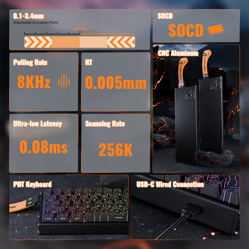 ATTACK SHARK X68MAX HE Rapid Trigger Keyboard