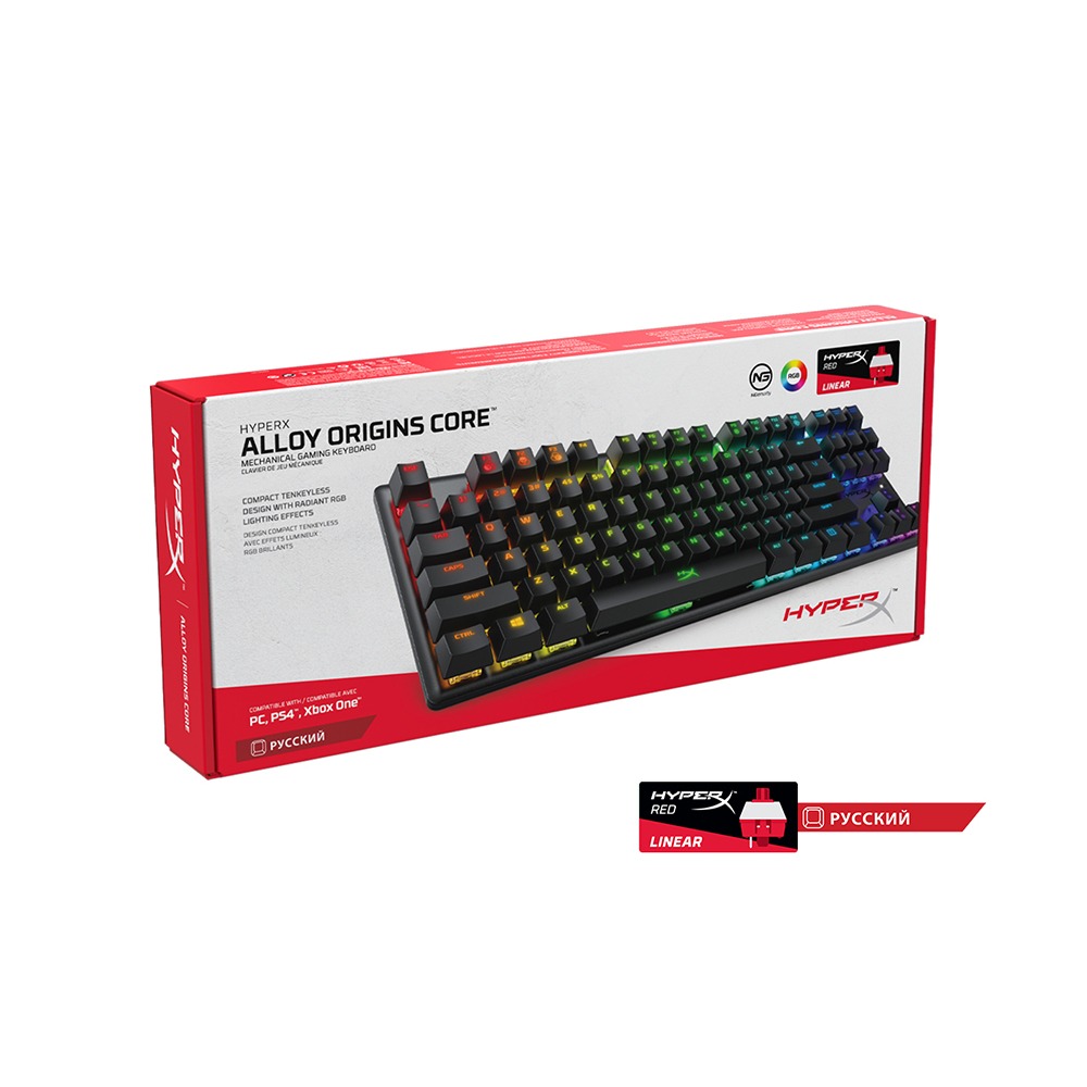 HyperX Alloy Origins Core Tenkeyless Mechanical Gaming Keyboard – Red ...