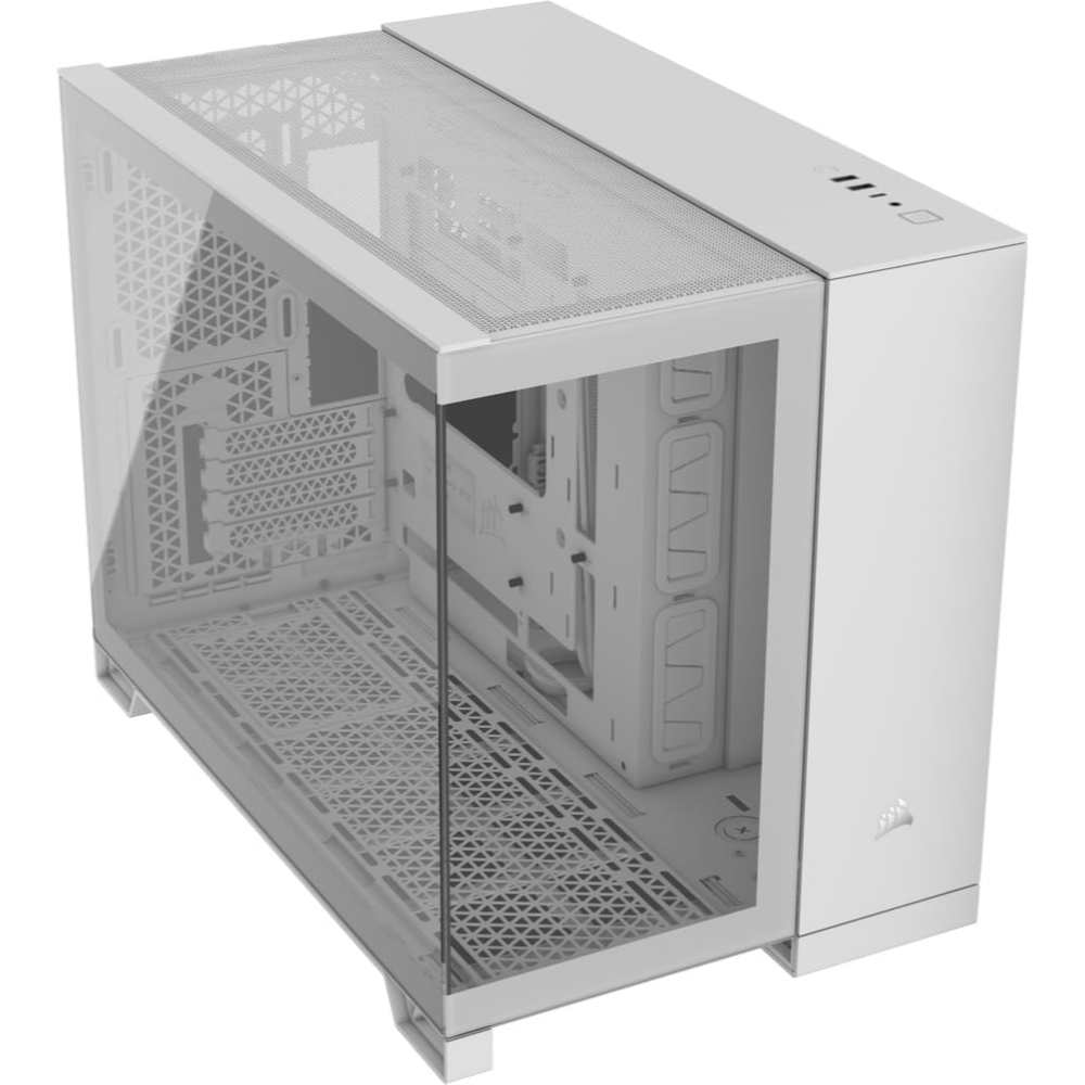 CORSAIR 2500X mATX Dual Chamber PC Case - White